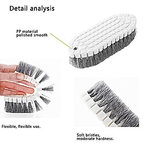 5Pcs Kitchen Household Cleaning Brush, Multipurpose Cleaning Brush Set,Including Knife Fork Cleaner|Grips Dish Brush|Cook Pot Brush|Shoe Brush|Corners|Scrub Brush Bathroom Brush|Bottle Cleaning Brush