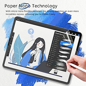 MOBDIK [3+2PACK Paper Screen Protector Compatible with iPad Pro 12.9 (2022 & 2021 & 2020, 6th & 5th & 4th Generation), Anti-Glare, Matte Film for Writing, Compatible with Apple Pencil