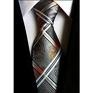 veegood Men's Classic Neck Ties for Men 10 Pack Classy Men's Tie Woven Jacquard Ties Party Suit B10VG01