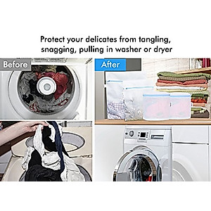 Plusmart Delicate Clothes Laundry Wash Bag, Mesh Laundry Bag for Delicates,Mesh Lingerie Bag, Bra Garment Laundry Bag Mesh, Underwear wash Bag, 5 Pack