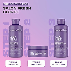 Lee Stafford Bleach Blondes Purple Toning Conditioner For Coloured Hairs | 250ml