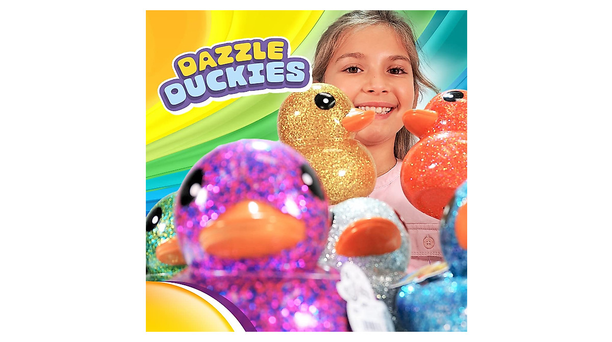 JA-RU Giant Glitter Rubber Ducks – Fun Kids Bath Toys