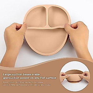 8-PIECE SILICONE BABY FEEDING SET-SUCTION BOWL, DIVIDED PLATE, SIPPY CUP, PRE-POON,BABY FORK, SPOON, ADJUSTABLE BIB, PLACEMAT, FALL, BABY ITEMS, BABY LED WEANING SUPPLIES, BABY LED WEANING UTENSILS