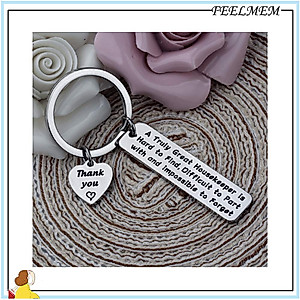 FEELMEM Housekeeper Jewelry Cleaning Squad Housekeeper Gift A Truly Great Housekeeper is Hard to Find Appreciation Gift