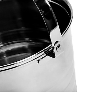 Elsjoy 3 Quart Stainless Steel Ice Bucket with Handle, Champagne Bucket Wine & Beer Chiller Metal Beverage Tub for Drinking, Bar, Party, Picnic