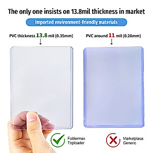 Foldermax Top Loaders Baseball Card Sleeves Trading Card Sleeve Baseball Card Protectors Toploader Card Protectors (30 Count)