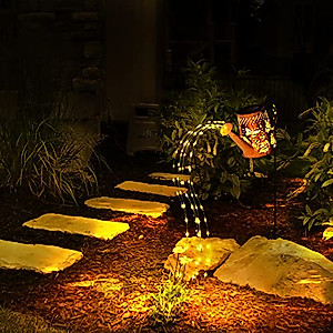 Ostweer Upgrated Solar Watering Can Light, 90LED Outdoor Hanging Solar String Lights, Large Waterproof Garden Landscape Lantern, Decoration Gift for Front Porch Patio Yard Pathway