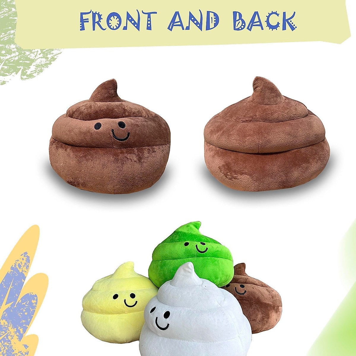 Yoholto Poop Plush Pillow, Poop Stuffed Pillow, Birthday Christmas Funny Gift Home Decoration for Girls Boys Kids Adults (Brown,9 inch)