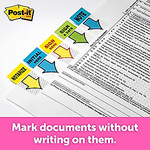 Post-it Flags, Sign Here, 200/High Volume Desk Grip Dispenser, 1 in Wide, Yellow (680-HVSH)