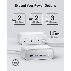 Anker USB-C to Lightning Cable, 541 Cable 6ft 525 Charging Station, 7-in-1 USB C Power Strip for iphone12/13, Max 65W