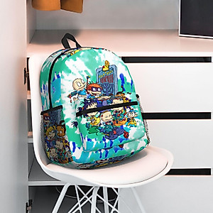 QIAOQIAOTA Anime Backpack 3D All-Over Tie-dye Print Bookbag for Boys Kids Large Capacity 16.5 inch Travel Bag Laptop Backpacks