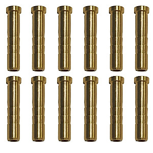 50 Grain Archery Arrow Copper Insert Screw Copper Brass Arrow Inserts Arrowheads Connector,for Diameter.244 Arrow Shaft Archery Accessories(12 PCS)