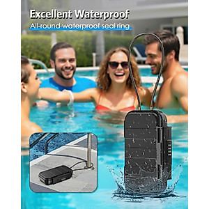 AMIR Portable Safe Box, Combination Security Case LockBox with Code, Waterproof Anti-Theft Mini Travel Safe Box with Removable Chain, Portable Lock Box for Home,Office
