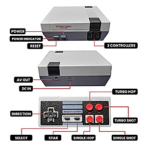 Classic Mini Retro Game Console, Built-in with 620 Classic Retro Games Dual Players Mode Console for Kids, Adult, Children Gift, Birthday Gift