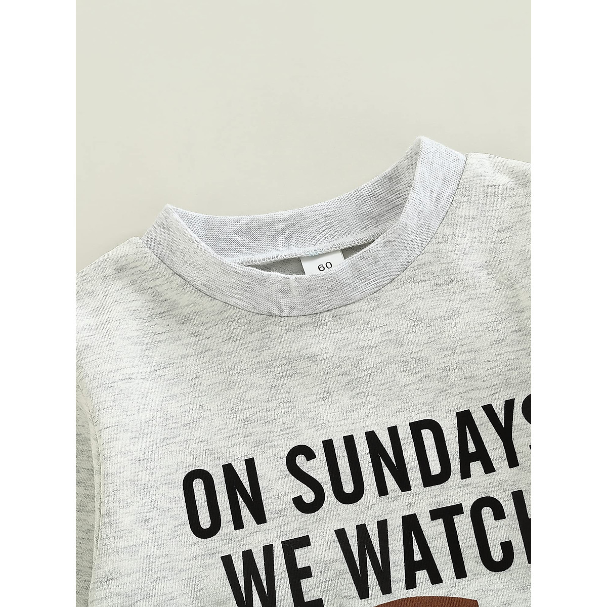 BULINGNA Newborn Infant Baby Boy Girl Sweatshirt Romper Funny Letters Print Long Sleeve One-Piece Bodysuit Fall Clothes (Light Gray, 12-18 Months)