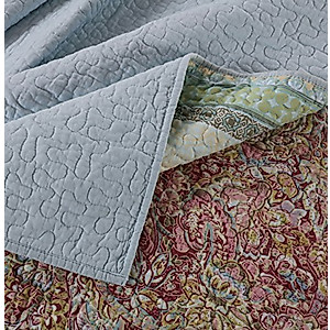 Barefoot Bungalow Palisades Pastel Quilt Set, 3-Piece Full/Queen,Red