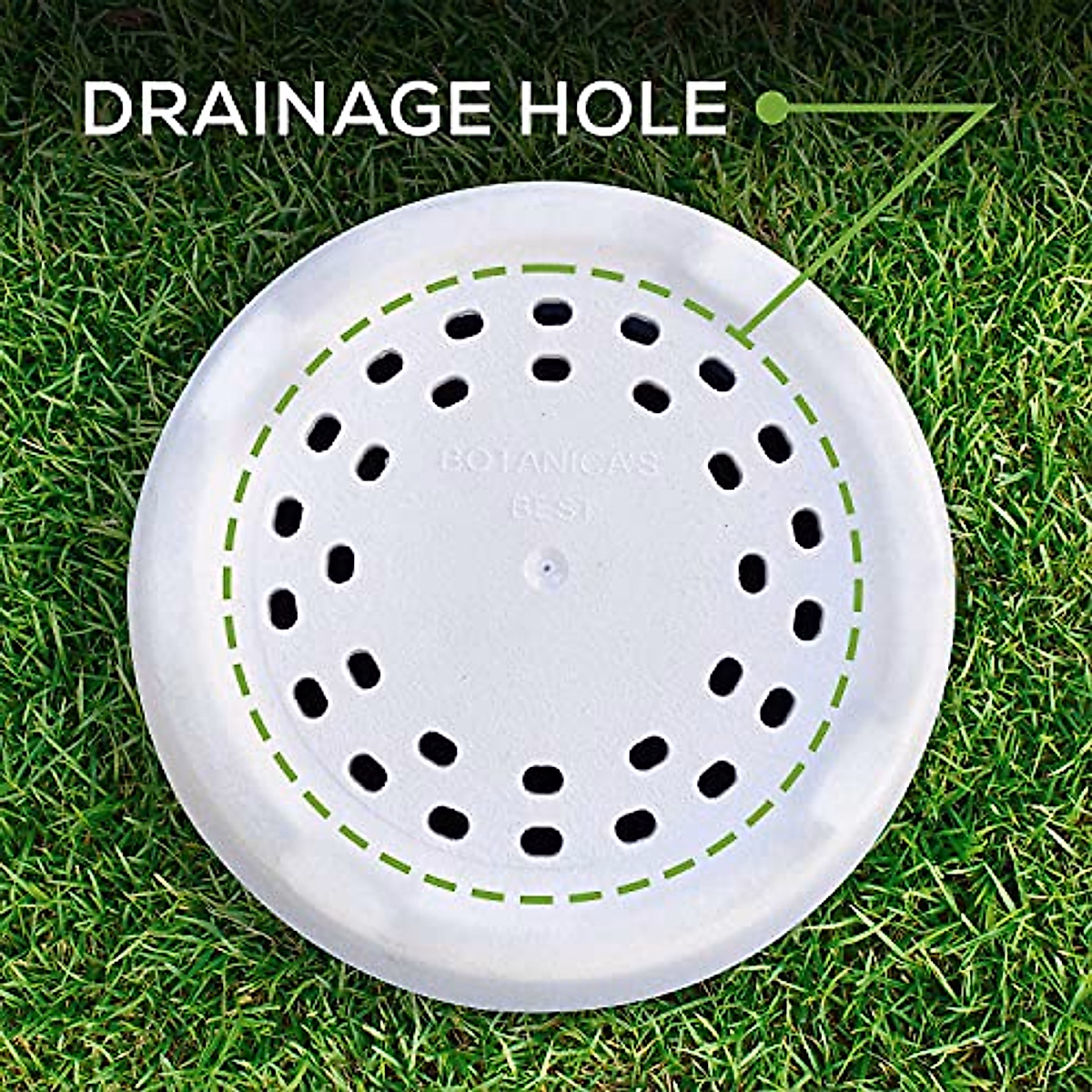 Sierra Concepts Flower Plant Pots for Planters 6 Inch - Set of 6 Plastic Planter Pot Modern Indoor Outdoor for Small Planting, Succulent Plants, Nursery, Orchid, House, Office Décor, Gardening, White