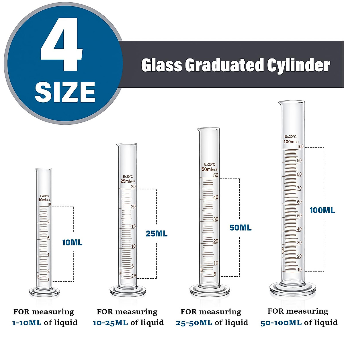Saysurey 31 Pcs Lab Glassware Set Include Measuring Beakers Cylinders Erlenmeyer Flasks Dropper Bottle Media Bottles Glass Stirring Rods Dropper Funnels for Science Chemistry Equipment Supplies