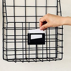 EYHLKM Storage Basket Metal Newspaper Rack Bookshelf Wall Mounted Office Iron Grid Wall-Mounted (Color : E, Size : 1)