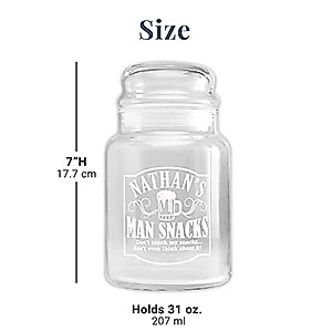 Let's Make Memories Personalized Snacks for Him Treat Jar - for Dad - Candy Jar
