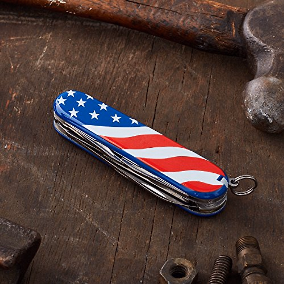 Victorinox Swiss Army Supertinker Medium Pocket Knife US Flag 91 mm
