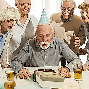 6Pcs Silver Long Thin Birthday Candles for Cake, 5.1 Inch Cake Candles, Wedding Decorations, Birthday Parties ，Cake Decorations，Party Candles, Sparkler Candles