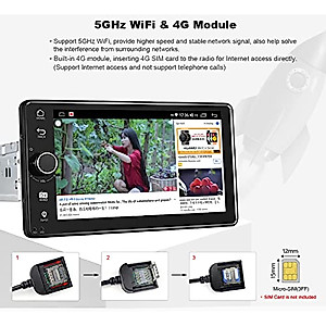 Joying Android 10.0 Head Unit Octa Core 4GB+64GB 7 Inch Single Din Auto Car Stereo Universal Radio with Physical Button Support 4G SIM/FM Radio/Bluetooth 5.1/Back-Up Camera/Fast Boot/DVR/OBD2/SWC