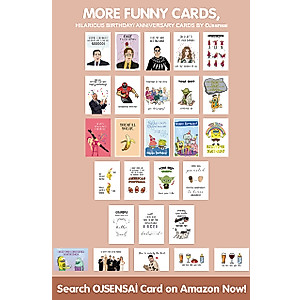 OJsensai Funny Baby Shower Card, Cute New Baby Card for New Mom Dad, Congratulation Card for Couple, And Then There Were Four