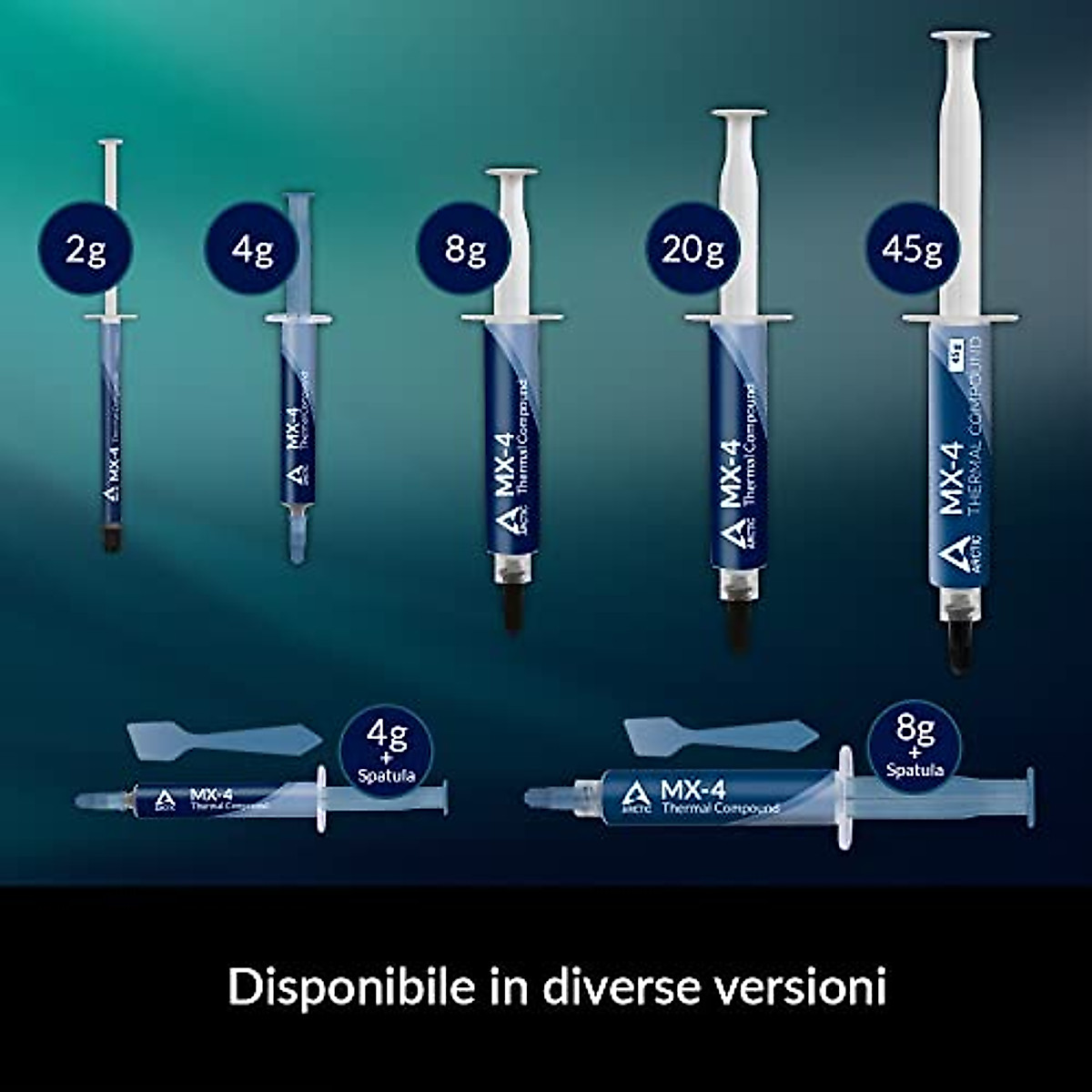 ARCTIC MX-4 (8 g) - Premium Performance Thermal Paste for All Processors (CPU, GPU - PC), Very high Thermal Conductivity, Long Durability, Safe Application, Non-Conductive