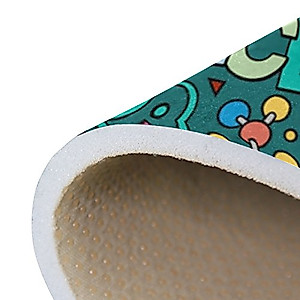 Cooper girl Hand Drawn Science Item Area Rug Carpet 6x4 Feet for Indoor Outdoor Decor