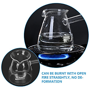 Operitacx 1pc Side Handle Coffee Maker Organic Coffee Decaf Espresso Ground Chocolate Heater Butter Melt Pot Coffee Pot Blueberries Organic Pans Boiler Household Pot Glass Arab Milk Foam Cup