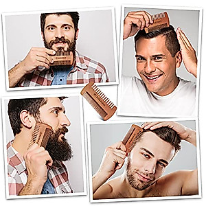Beard Brush, 100% Boar Bristle Black Walnut Wood Beard Comb Brush for Men To Tame and Soften Your Facial Hair