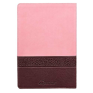 Personalized Bible Custom Text Your Name KJV Large Print Edition Two-Tone Pink/Brown King James Version Bible Custom Made Gift for Baptism Christenings Birthdays Celebrations