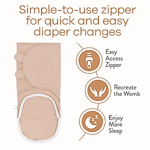 Comfy Cubs Swaddle Blankets for Baby Girl & Boy, Easy Adjustable Sleep Sack with Easy Access Zipper for Diaper Changes, Baby Blankets 0-3 Months for Newborn
