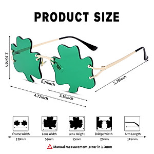 AZorb St. Patrick's Day Shamrock Glasses Leaves Green Day Sunglasses leprechaun Costume