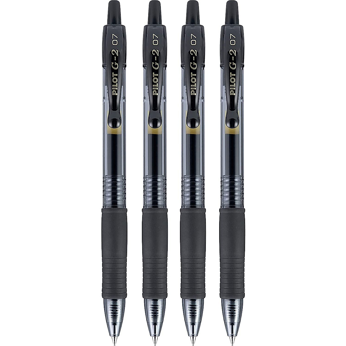 PILOT G2 Premium Refillable and Retractable Rolling Ball Gel Pens, Fine Point, Black Ink, 4-Pack (31057)