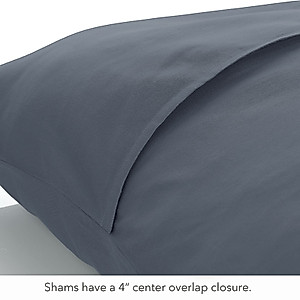 Nate Home by Nate Berkus 300TC 3-Piece Luxe Cotton Sateen Duvet Cover | Ultra Soft, Cool, Bedding Set from mDesign - King Size - 1 Duvet Cover/2 Pillow Shams, Whale (Navy Blue)