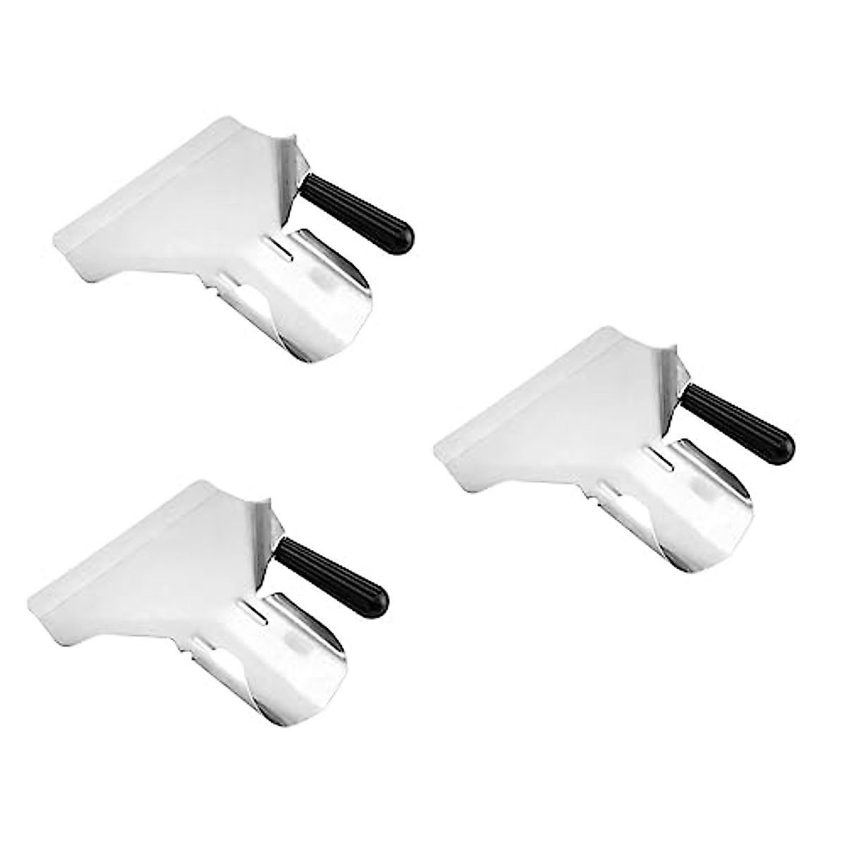 Zerodeko 3pcs Stainless Steel Chip Spatula Plastic Ice Scoop Spatula Metal Ice Scoop for Ice Bucket Stainless Steel French Fry Scoop French Fry Portion Scoop Plastic Fry Scoop Black Fries
