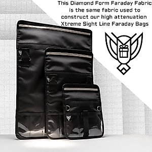 Xtreme Sight Line ~ Diamond Form Faraday Fabric ~ High-Shielding Signal Blocking ~ Blocks RF Signals (Including 5G) ~ 54.5" Width by 1 Yard (36") Length