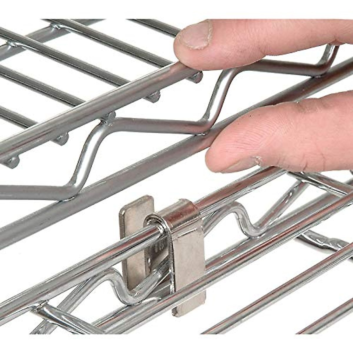 Nexel (AS) Chrome S-Hooks, 12 Pack, Use 2 S Hooks for Each Shelf, Joins Wire Shelving Units Together, Chrome (12 Per Pack)