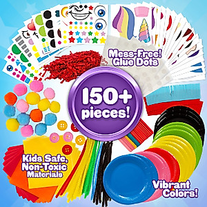 Creative Kids Make & Play Plate Craft Kit - Arts and Crafts Kit for Toddlers Ages 2, 3, 4, 5 Years Party Activity Kits for Toddler 3+