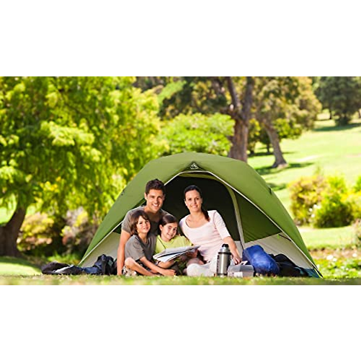 2-3 Person Camping Dome Tent, Easy Setup Tent for Family Waterproof Backpacking Hiking Outdoor.(Green)