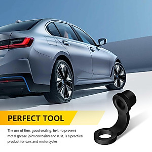 Sodcay 24 PCS Car Bleeder Rubber Caps, 8mm Brake Pump Drain Screw Cap Grease Fitting Dust Cover, High-Performance Brake Filler Bleeder Cap, Universal Accessories for Cars Motorcycles （Black)