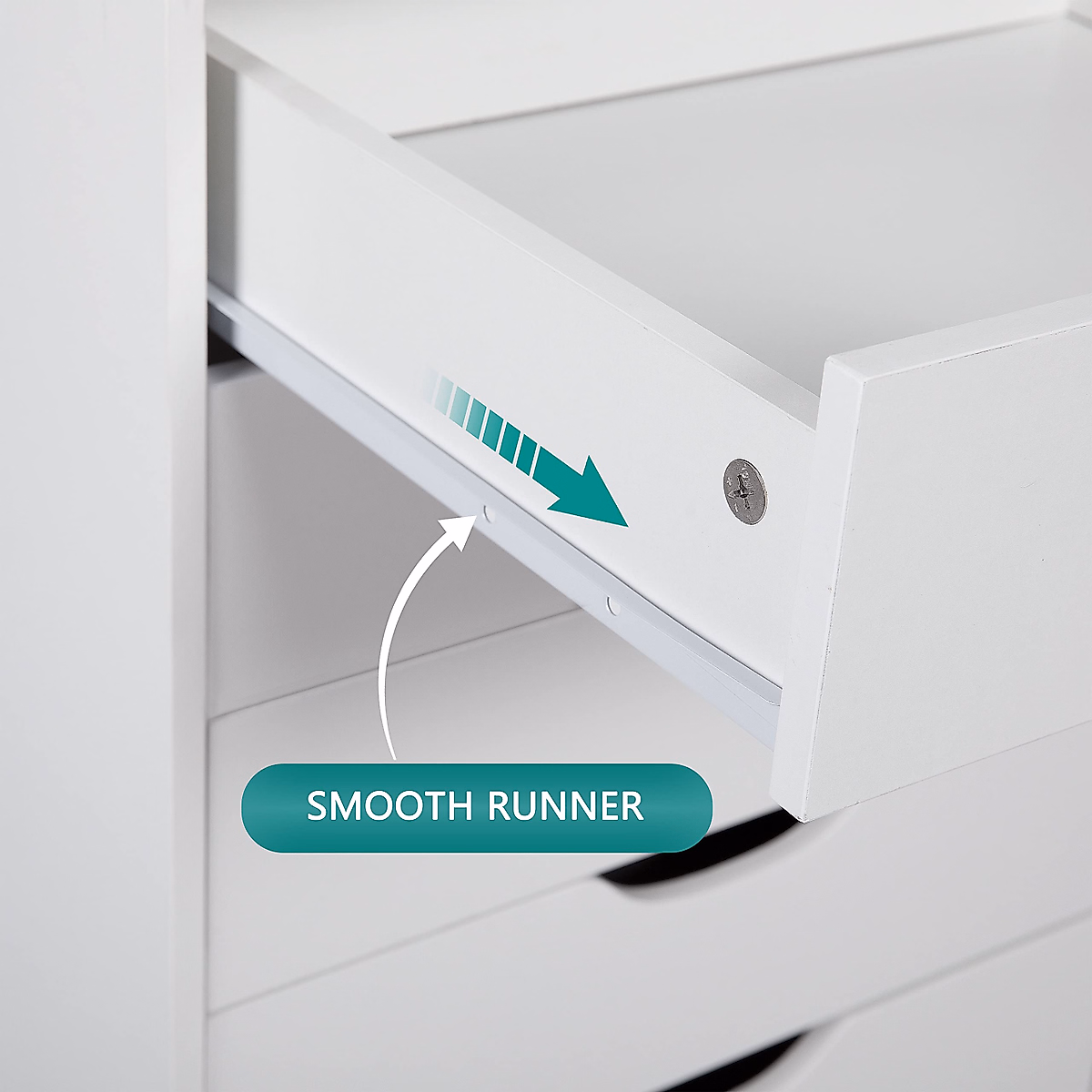 Naomi Home 7-Drawer Unit Craft Storage Cabinet Makeup Organization and Storage Drawers White