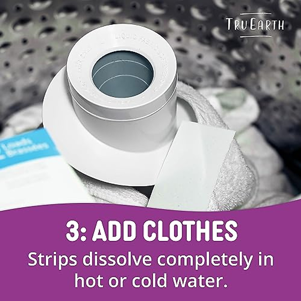 Tru Earth Laundry Detergent Sheets - Up to 64 Loads (32 Sheets) - No Plastic Jug - Original Eco-Strip Liquidless Laundry Detergent - Lilac Breeze