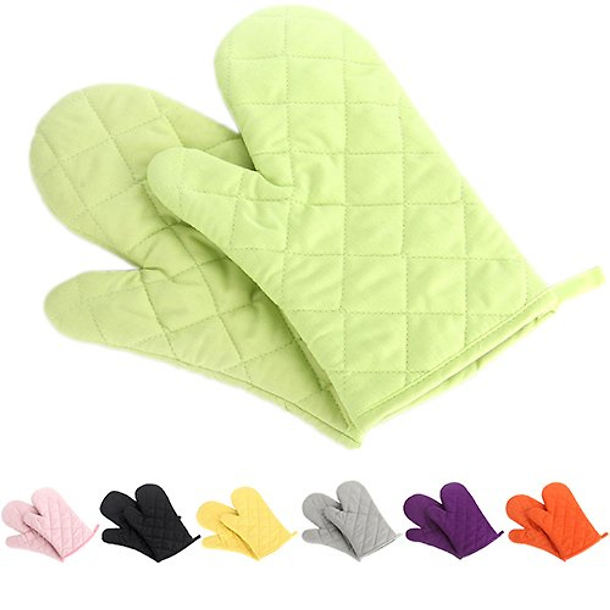 frigidssm Oven Mitts and Pot Holders, 500℉ Heat Resistant Non-Slip Food Grade Kitchen Mitten Silicone Cooking Gloves s for Kitchen, Cooking, Baking, BBQ Orange