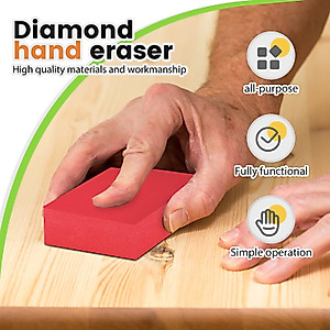 Diamond Hand Polishing Pad Sanding: 4pcs Diamond Sanding Pads, Diamond Polishing Pads Foam Backing, Tile Polishing Pads for Grinder, Sanding Blocks for Ceramic Tile Glass Grinding(Grit 60/100/200/400)