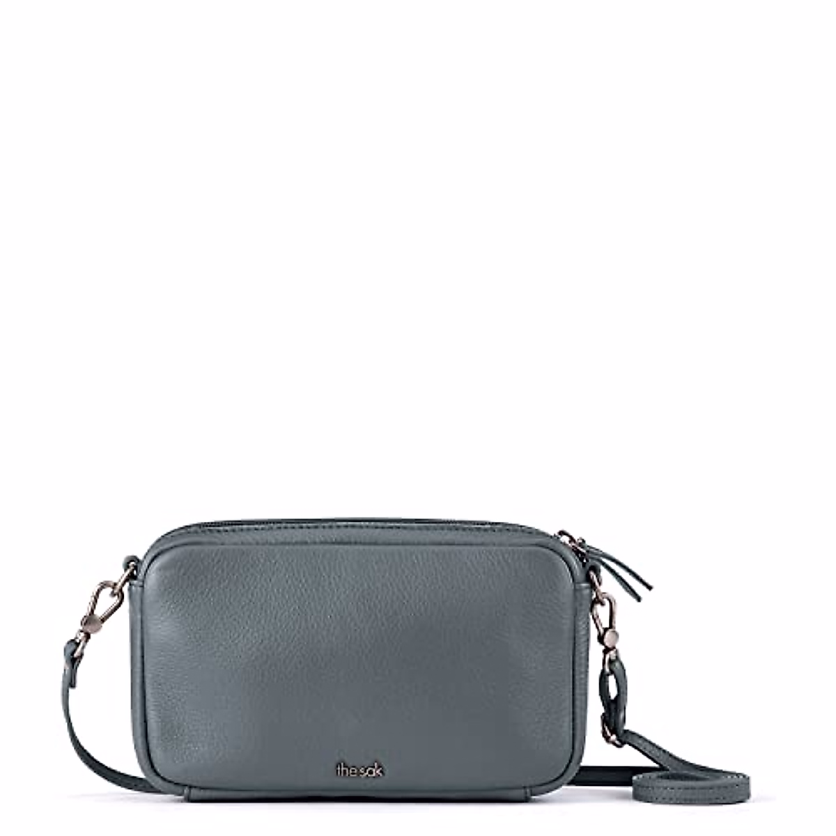 The Sak womens Cora Leather Crossbody, Dusty Blue, One Size US