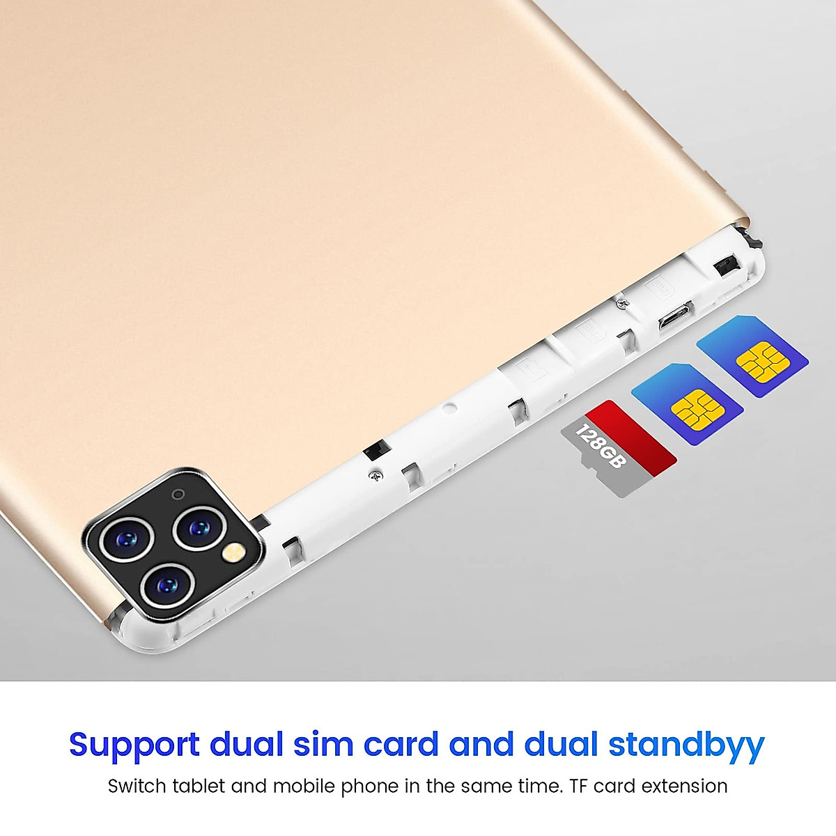 10 Inch Tablet for Android11, WiFi 3G Networks Phone Call, Dual SIM Card Dual Camera, 4G RAM 256G ROM, Octa Core Processor, 6000mAh Battery, for Kids