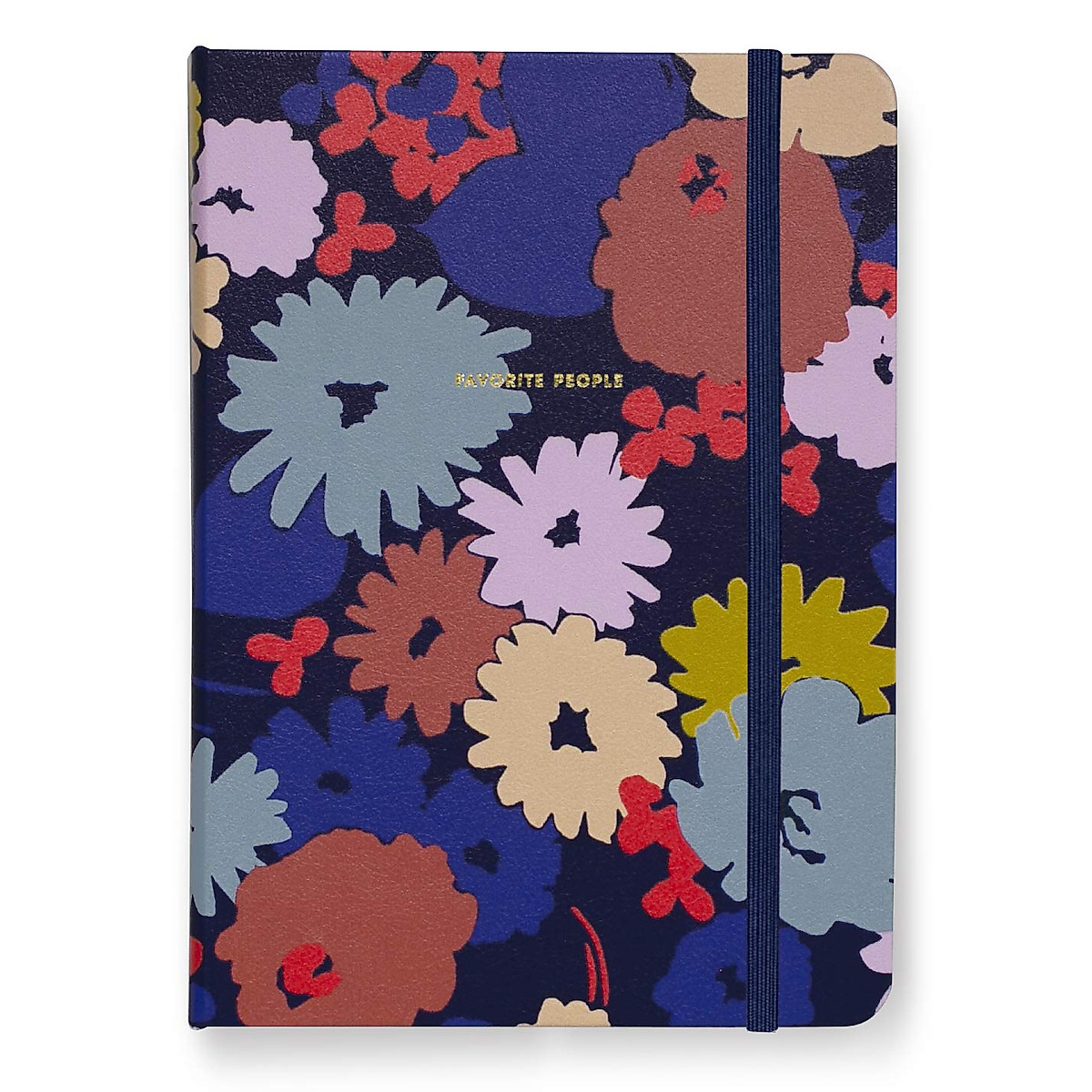 Kate Spade New York Address Book with A-Z Tabs, Navy Floral Leatherette Telephone Book Includes Birthday/Anniversary Calendar and 146 Contact Pages, Swing Flora